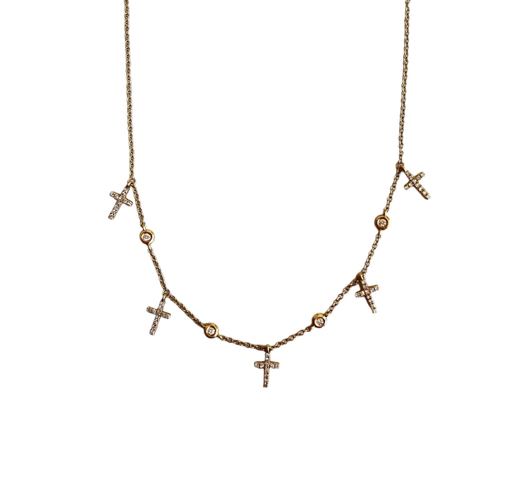 Five cross chain necklace – leosierracollection